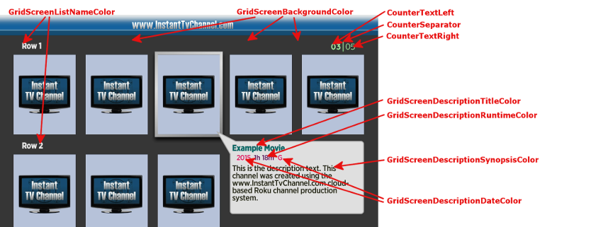 Roku Developer Help - Using Roku Grid Screens